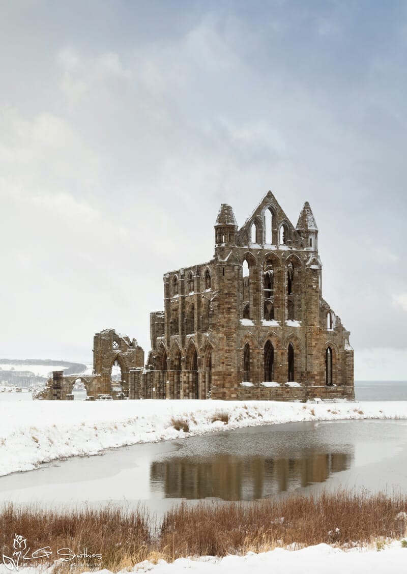 Snow At Whitby Abbey - The North Yorkshire Gallery