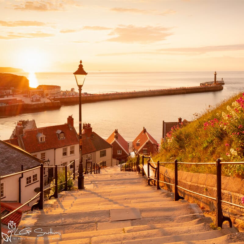 The Steps Whitby Photo Slate - The North Yorkshire Gallery