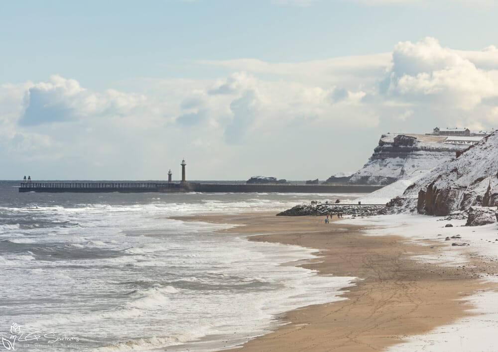 Whitby Beach In The Snow - The North Yorkshire Gallery