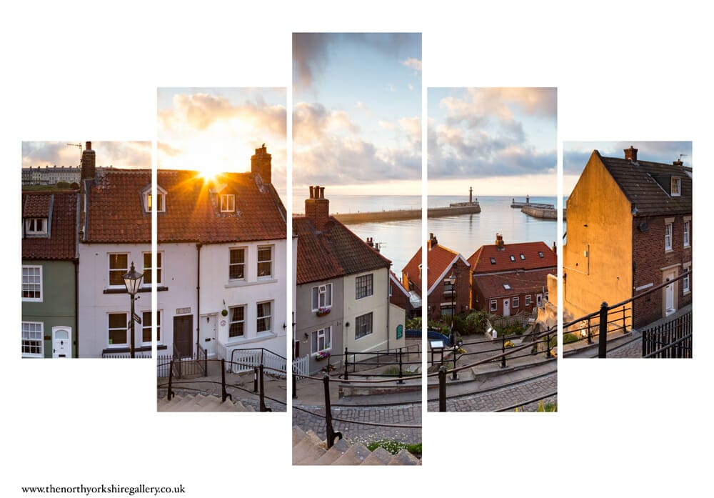 Whitby Steps 5PCS Wall Art - The North Yorkshire Gallery